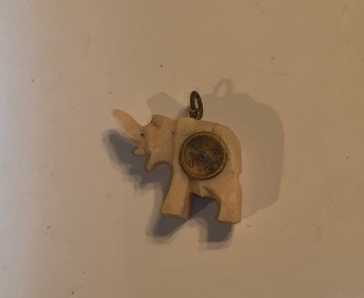 Vtg Celluloid Elephant W/ Compass Cracker Jack Gumball Toy Prize Charm ...