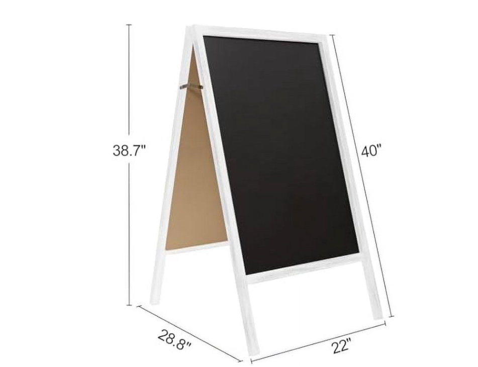 Extra Large Wooden 40" x 22" Chalkboard, A Frame Chalkboard Sign Double ...