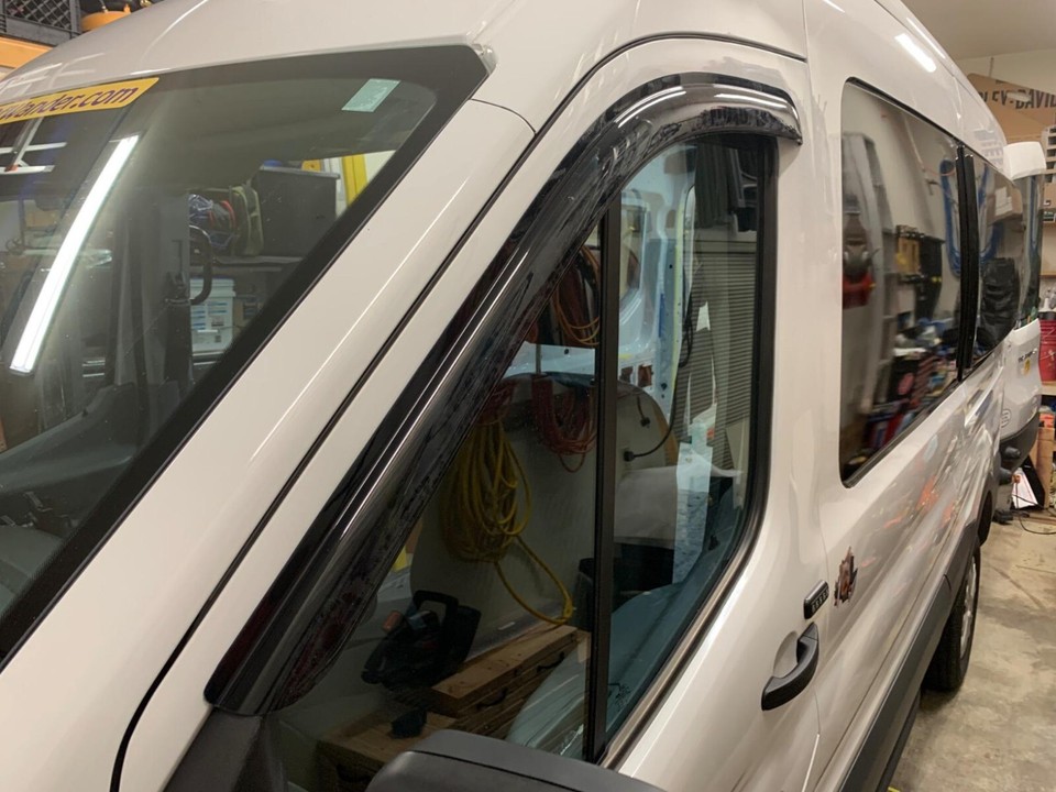 2015-2024 Ford Transit Van 150 250 AVS Rain Guards Vent Visors Shade ...