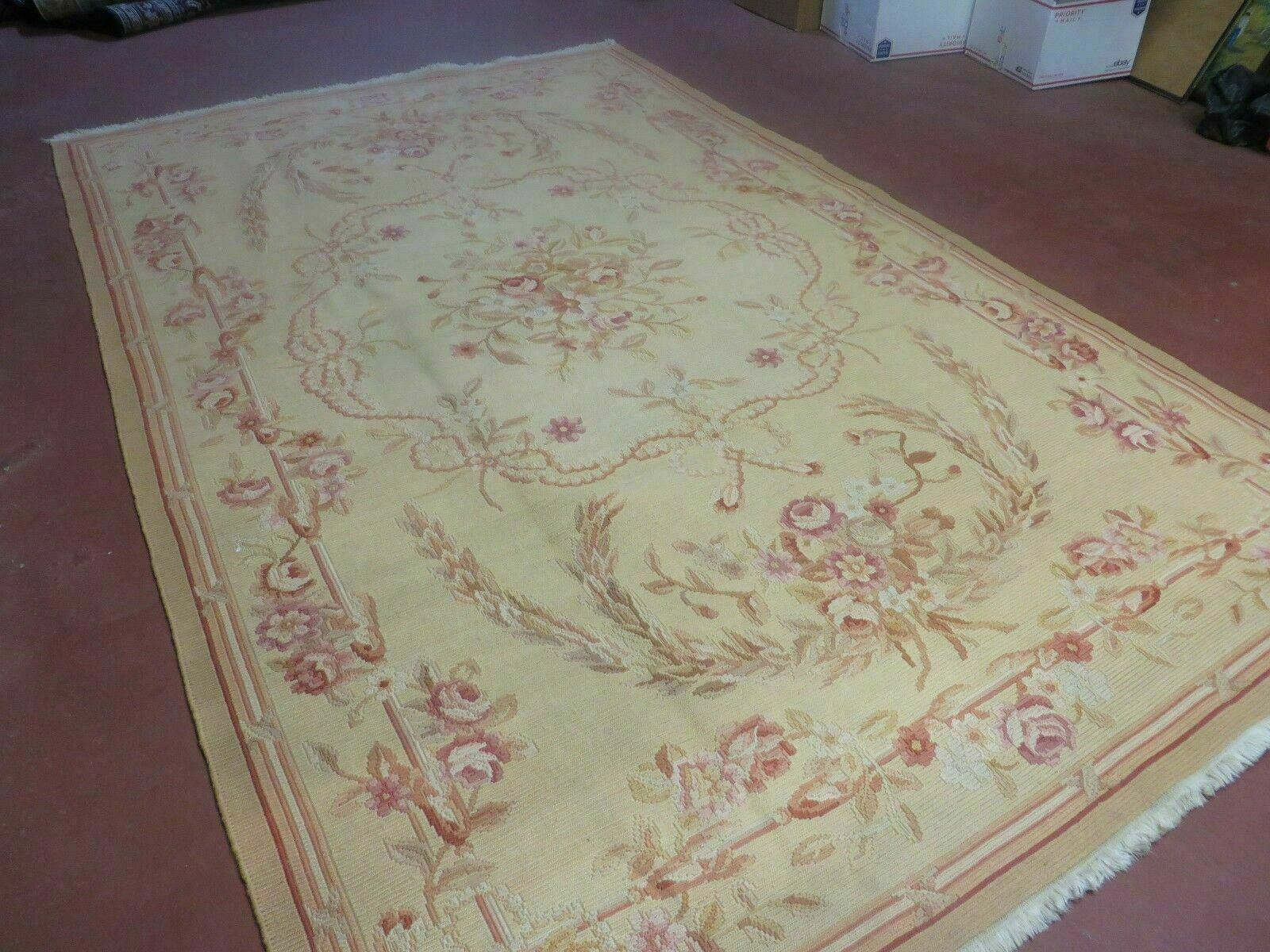 5' X 8' Vintage Turkish Kilim Handmade Flat Soumak Weave Wool Rug Veg ...