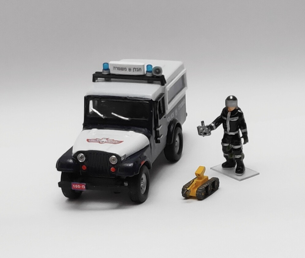jeep cj7/cj8 israel police bomb disposal unit car model scale 1:43 | eBay