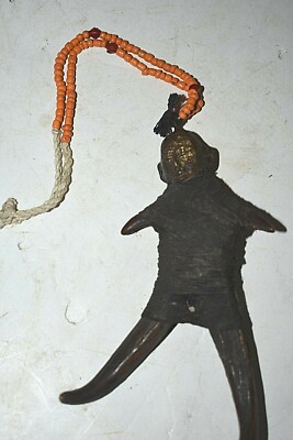 orig $499 NAGALAND Naga SHAMAN BRONZE/ANTLER NECKLACE 1900S 14in PROV ...