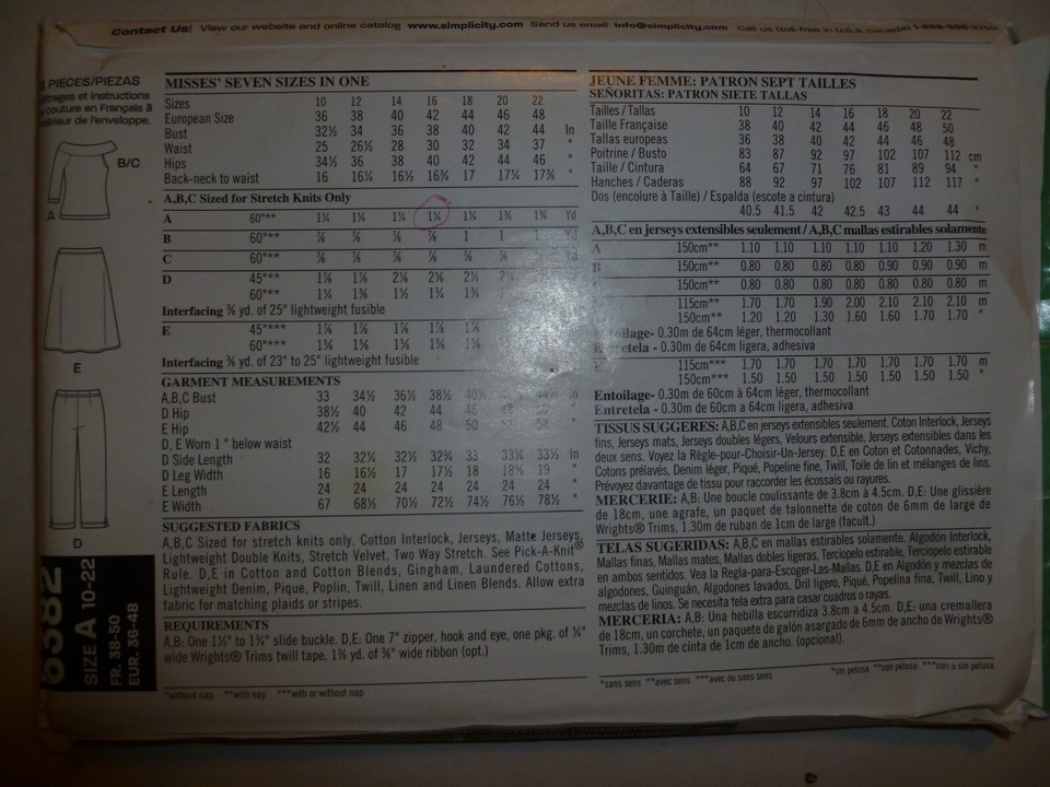 NEW LOOK sewing pattern 6382 sz 10-22 UNCUT | eBay