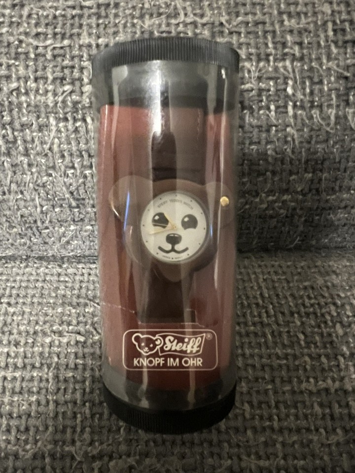 Steiff - Unusual Vintage Teddy Bear Face Watch. Brand new in box | eBay UK