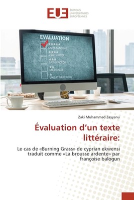 valuation d'un texte littraire by Zaki Muhammad Zayyanu Paperback Book ...