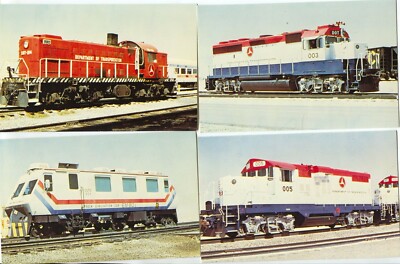 4 D.O.T. Test Track Railroad Test Vehicles Postcards 1980 Pueblo ...