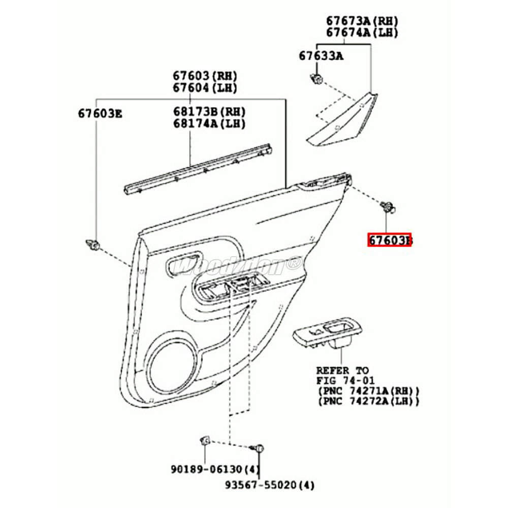 50x Under Cover Fastener Clips for Lexus IS250 IS350 LS430 LS460 GS300 ...