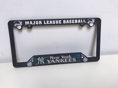 New York Yankees MLB License Plate Frame Black Trim | eBay