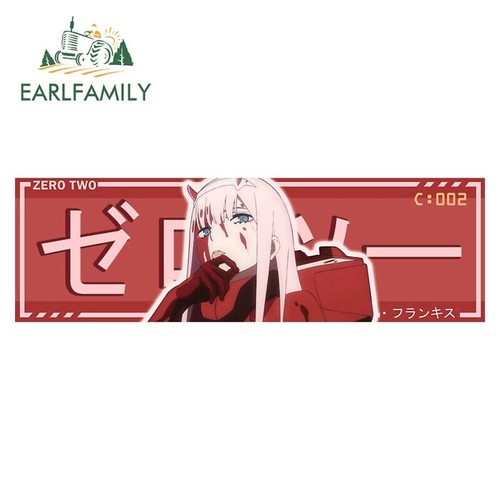 EARLFAMILY 5.1'' Zero Two Slap Car Stickers Anime Decal Cartoon Car ...