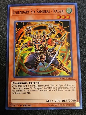 Yu-Gi-Oh! TCG Legendary Six Samurai - Kageki Spirit Warriors SPWA-EN043 ...