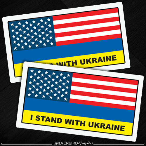 I STAND WITH UKRAINE sticker flag vehicle car window Ukrainian decal ...