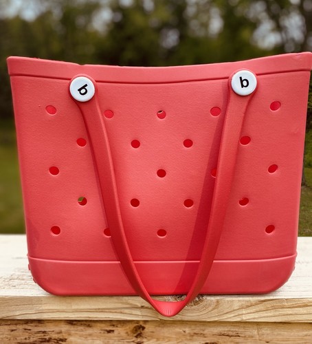EVA Rubber Beach Bag Waterproof Summer Tote Bag Bogg-Style Red Medium ...
