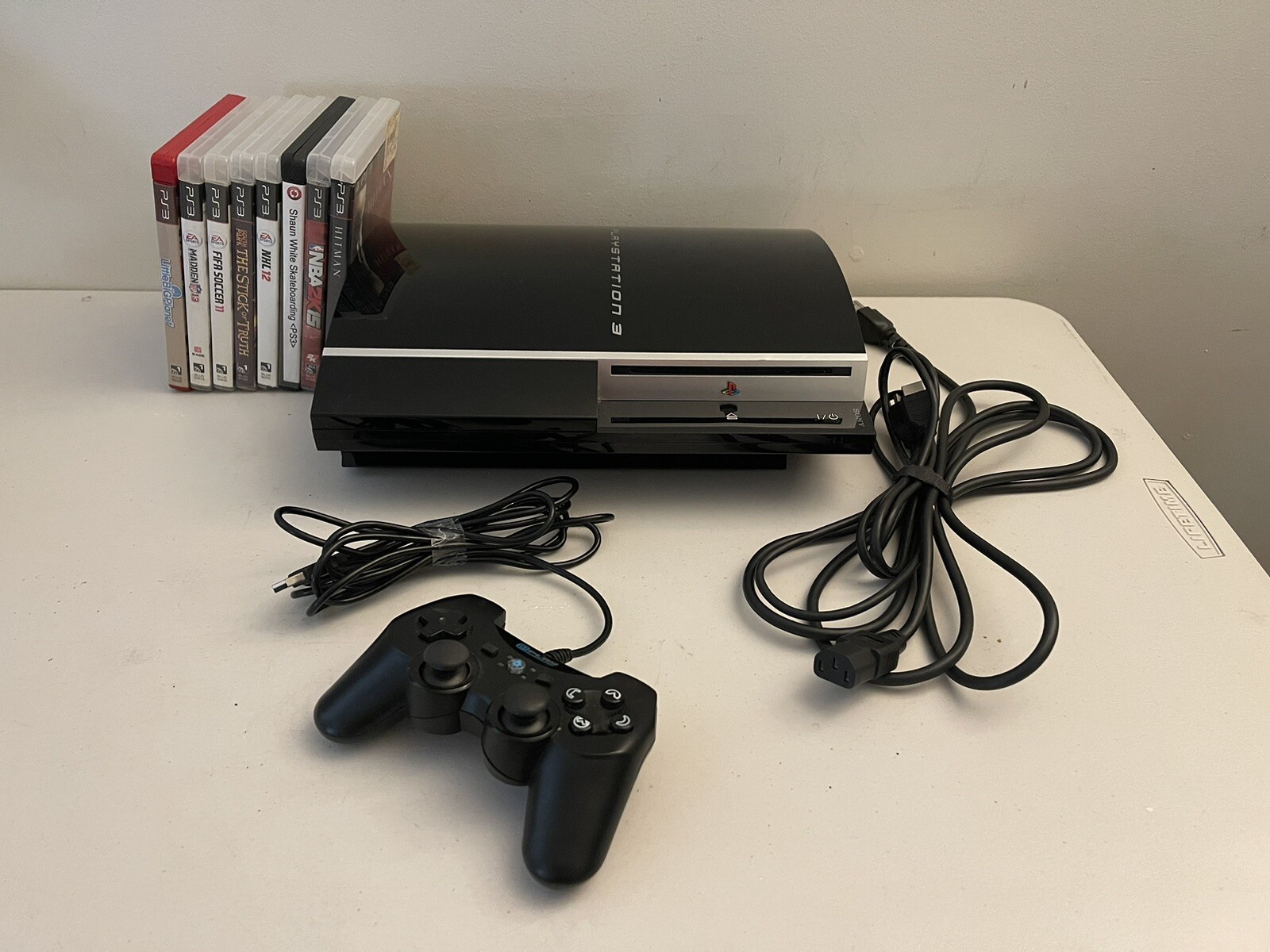 Sony Playstation 3 PS3 Fat CECHH01 40GB Console-Pwr /HDMI-1 Ctrlr-8 ...