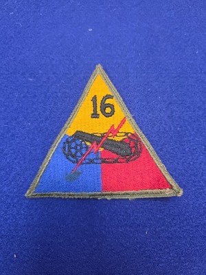 Army patch 6354: 16th Armored Division - WWII original w/ "green" back ...