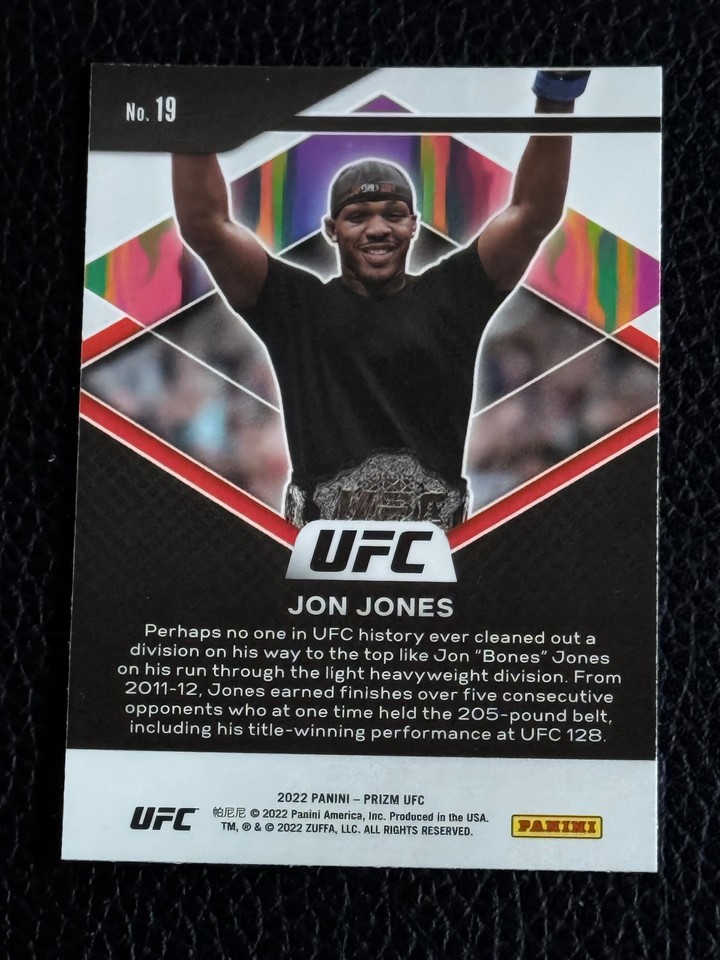 2022 Panini Prizm UFC Jon Jones Fearless Insert #19 | eBay