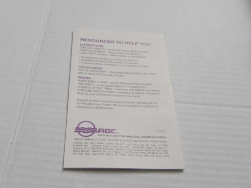 RBC Ministries Discovery Series How Much Does God Control Booklet | eBay