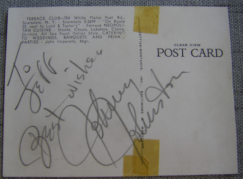 Johnnie Johnston 1940-50s Singer/Actor signed post card BSNCOA | eBay