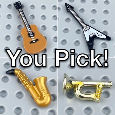 Genuine LEGO Minifigure Instruments - YOU PICK - Music Guitar Saxophone ...