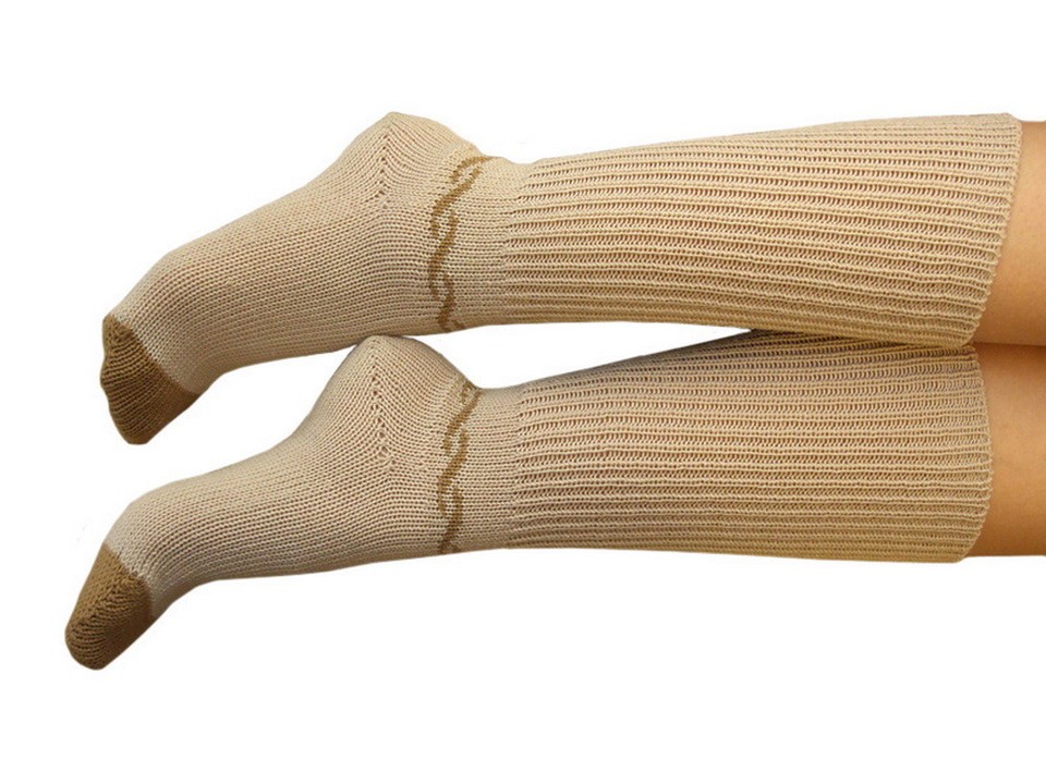 Long Socks 100% MERINO WOOL adult men women leg warmers knitted Over ...