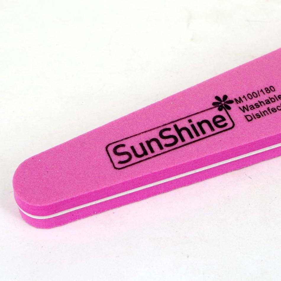 Sponge Nail File Double Sided Waterproof 100/180 Grit Nail Art Tips ...