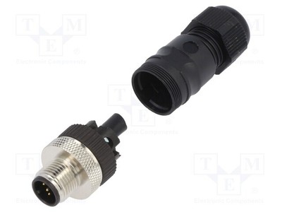 Connector M12 PIN: 5 Code A- / CANopen Male IP67 1250 05 T9 M12 ...