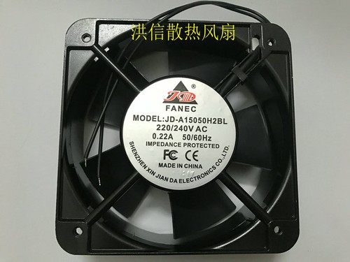 1 PCS FANEC Fan JD-A15050H2BL AC 220V 0.22A 15050 15CM 2 Wire Aluminum ...