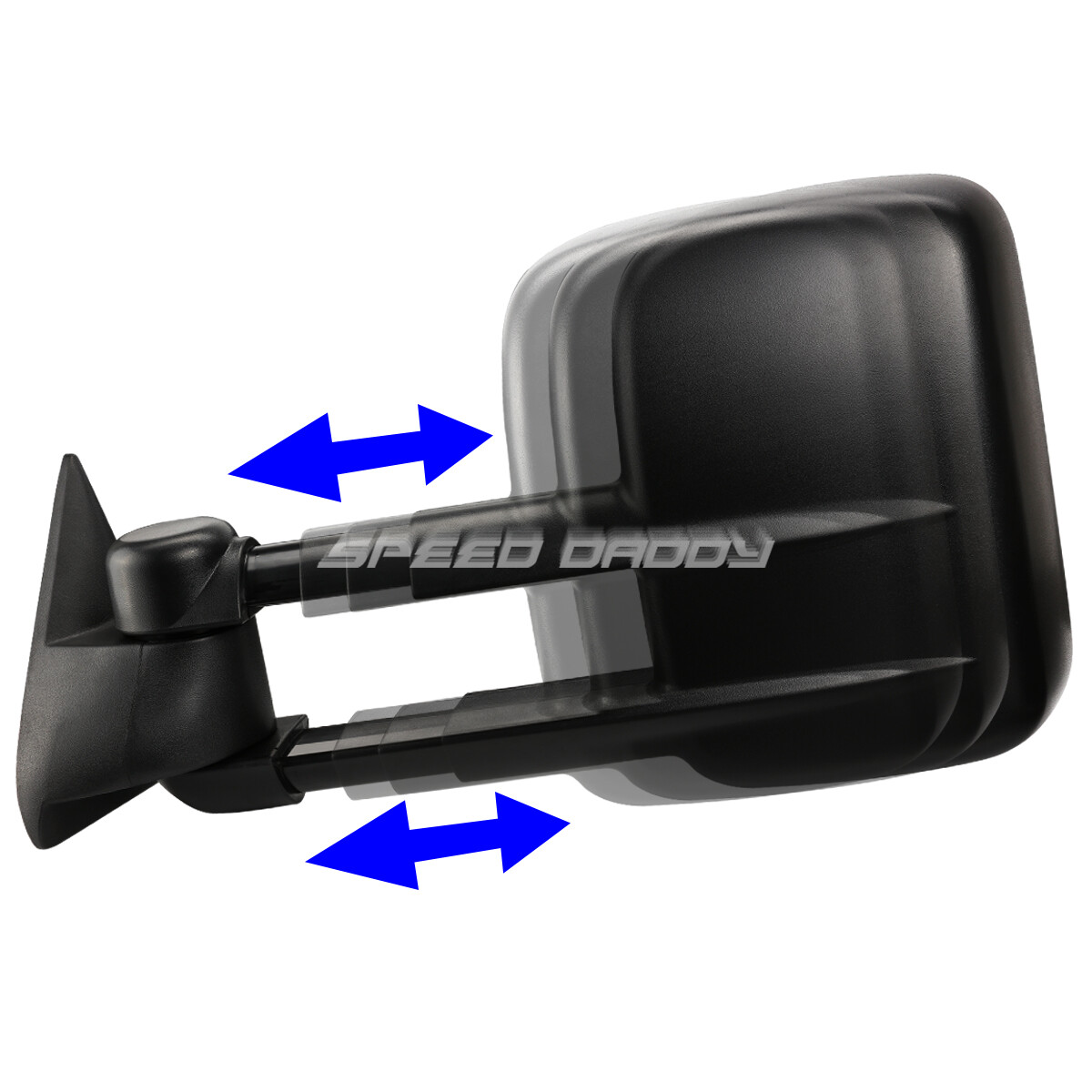 MANUAL BLACK EXTENDABLE SIDE TOWING+CIRCLE BLIND SPOT MIRROR FOR 99-06 ...