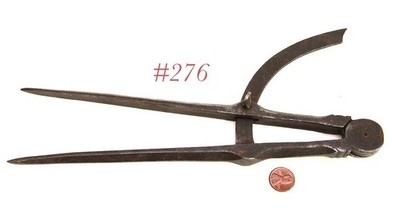 primitive AAFA iron BLACKSMITH MADE DIVIDER CALIPERS w detail | eBay