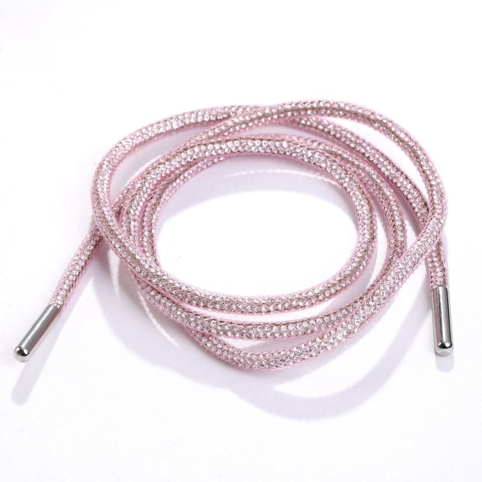 2pcs Rhinestone Shoe Laces Hoodie String Mesh Rope Replacement ...