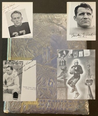 WOW! Nile Kinnick Senior Yearbook Autographed by Ironmen! Iowa Hawkeyes ...
