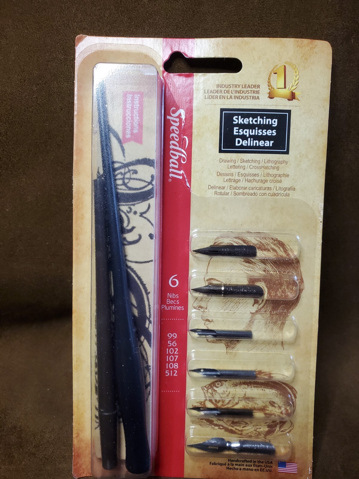 Speedball Sketching Pen Set - 2 Penholders w/ 6 Pen Tips | eBay