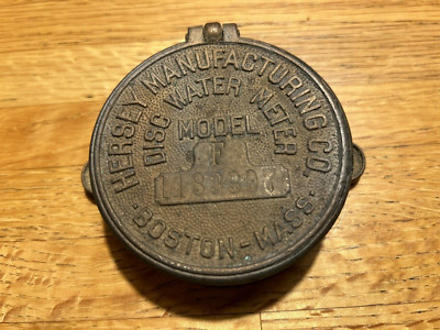 VINTAGE ANTIQUE HERSEY MANUFACTURING DISC WATER METER COVER BOSTON ...