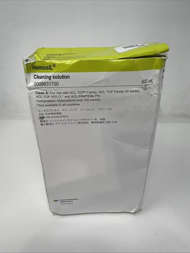 Hemosil Cleaning Solution 0009831700 500mL Cleaning Solution EXP 2025 ...
