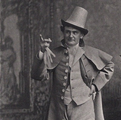 THEATRICAL PORTRAIT OF COMIC ACTOR IN COSTUME 1892 Antique Photogravure ...