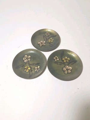 VTG BOVANO OF CHESHIRE ENAMEL AND COPPER PLATE MADE IN CT Set Of 3 | eBay