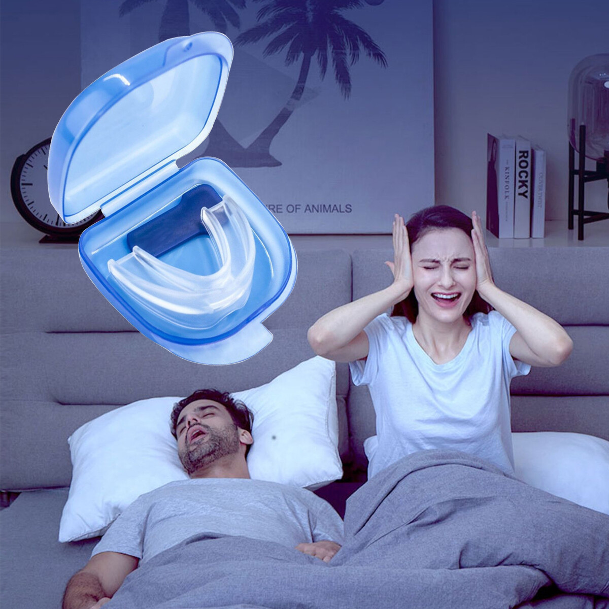 Anti-Snoring Stop Snoring Mouth Piece Sleeping Aid Quiet Night Apnea ...
