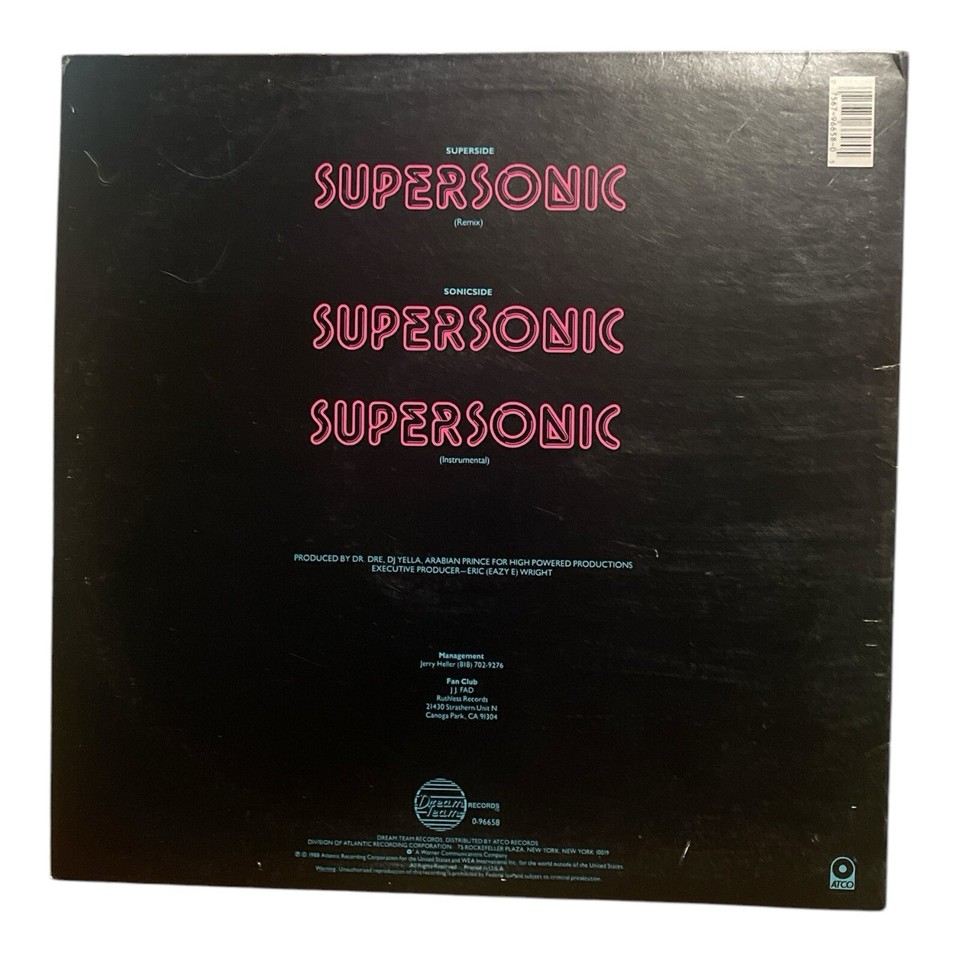 JJ Fad Supersonic 12" vinyl single 80s Hip Hop Electro vintage Record ...