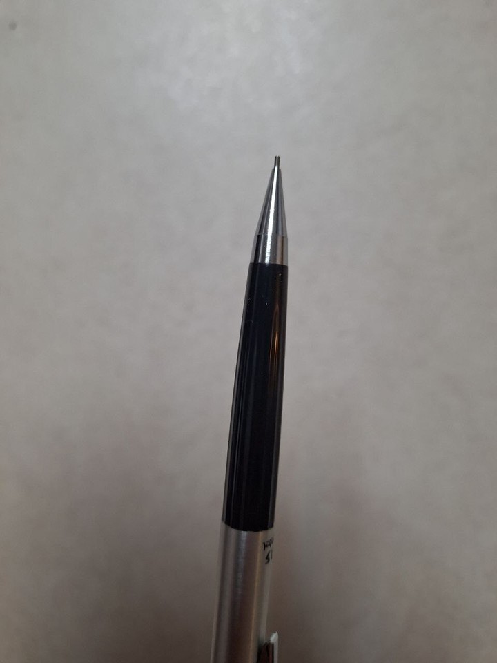 Vintage Pentel Mechanical Pencil S55 0.5mm Black Silver RARE ...