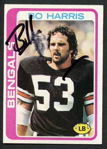 Bo Harris #249 signed autograph auto SMEARED 1978 Toops Football ...