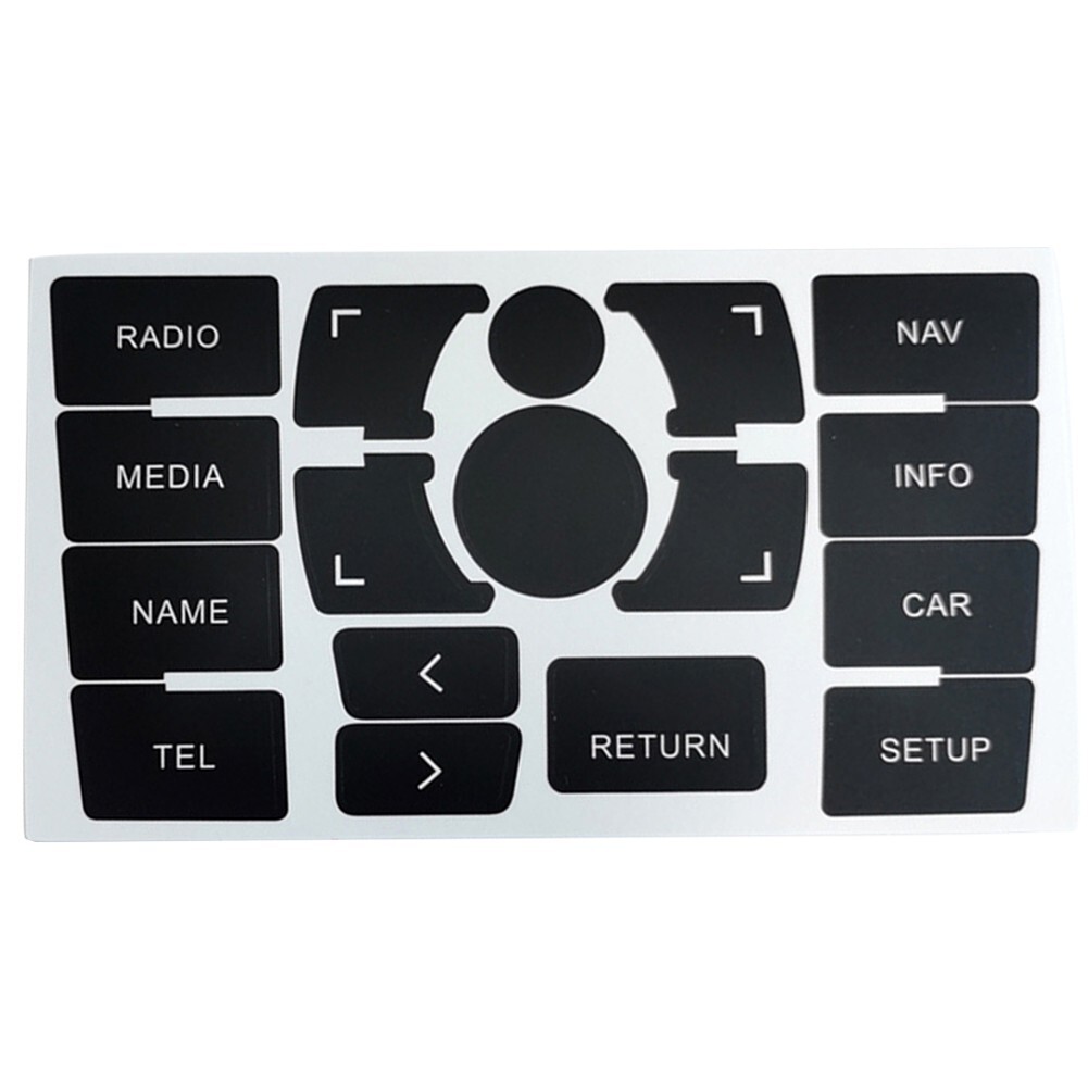 Premium Quality Button Repair Decals for A8 07 10 Black with White ...