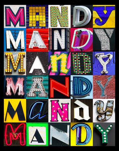 MANDY Name Poster featuring photos of actual sign letters | eBay