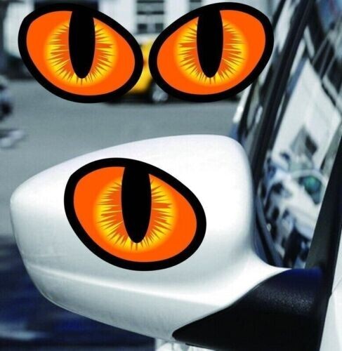 A Pair Cat Eyes Car Side Mirrors Decal Sticker Funny Prank Auto Truck ...