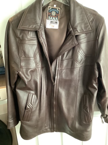 iana leather jacket womans brown vintage - Gem