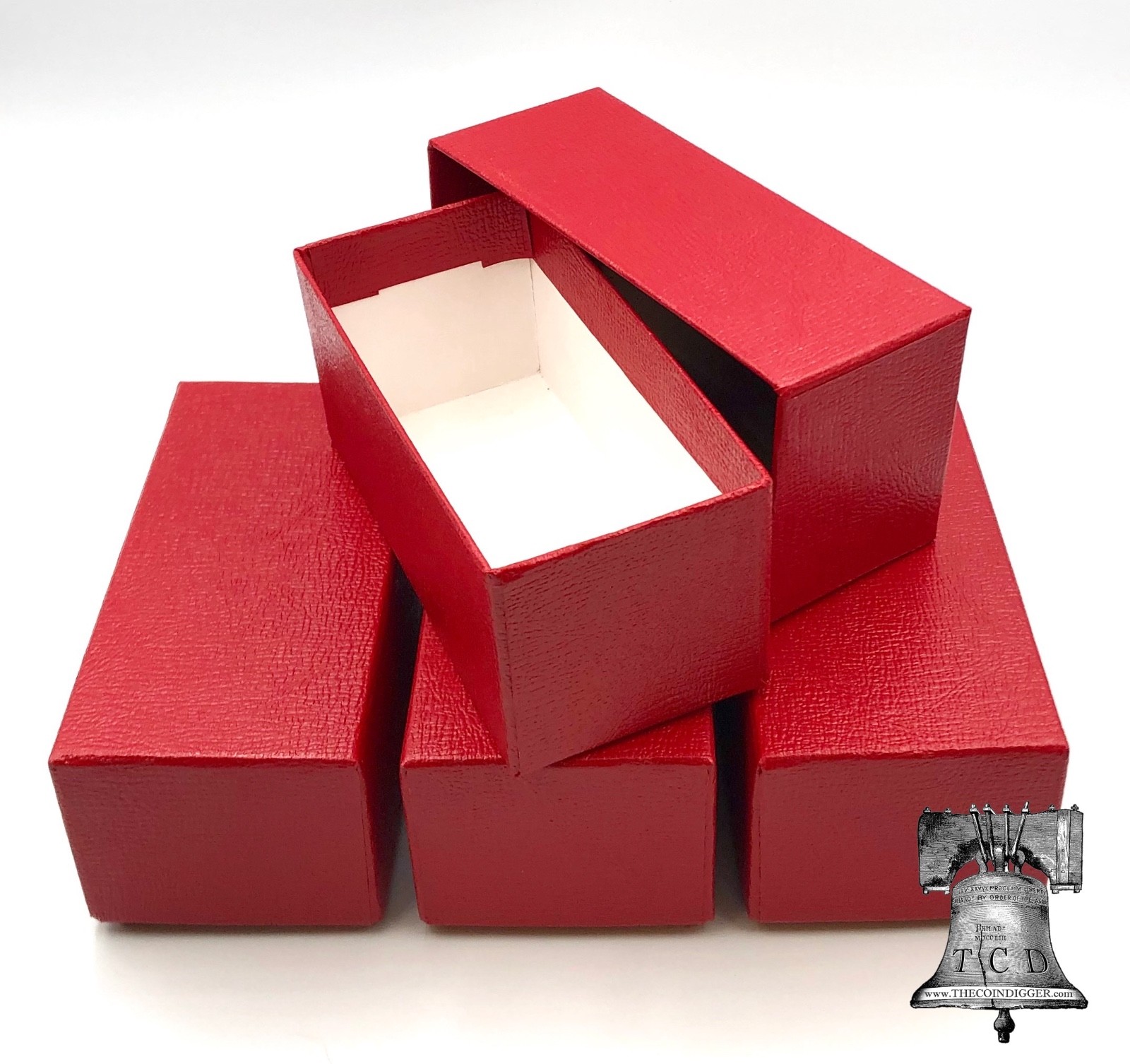 Coin Holder Storage Box 4.5x2x2 Red SINGLE ROW for 2x2 Flip Snap Case ...