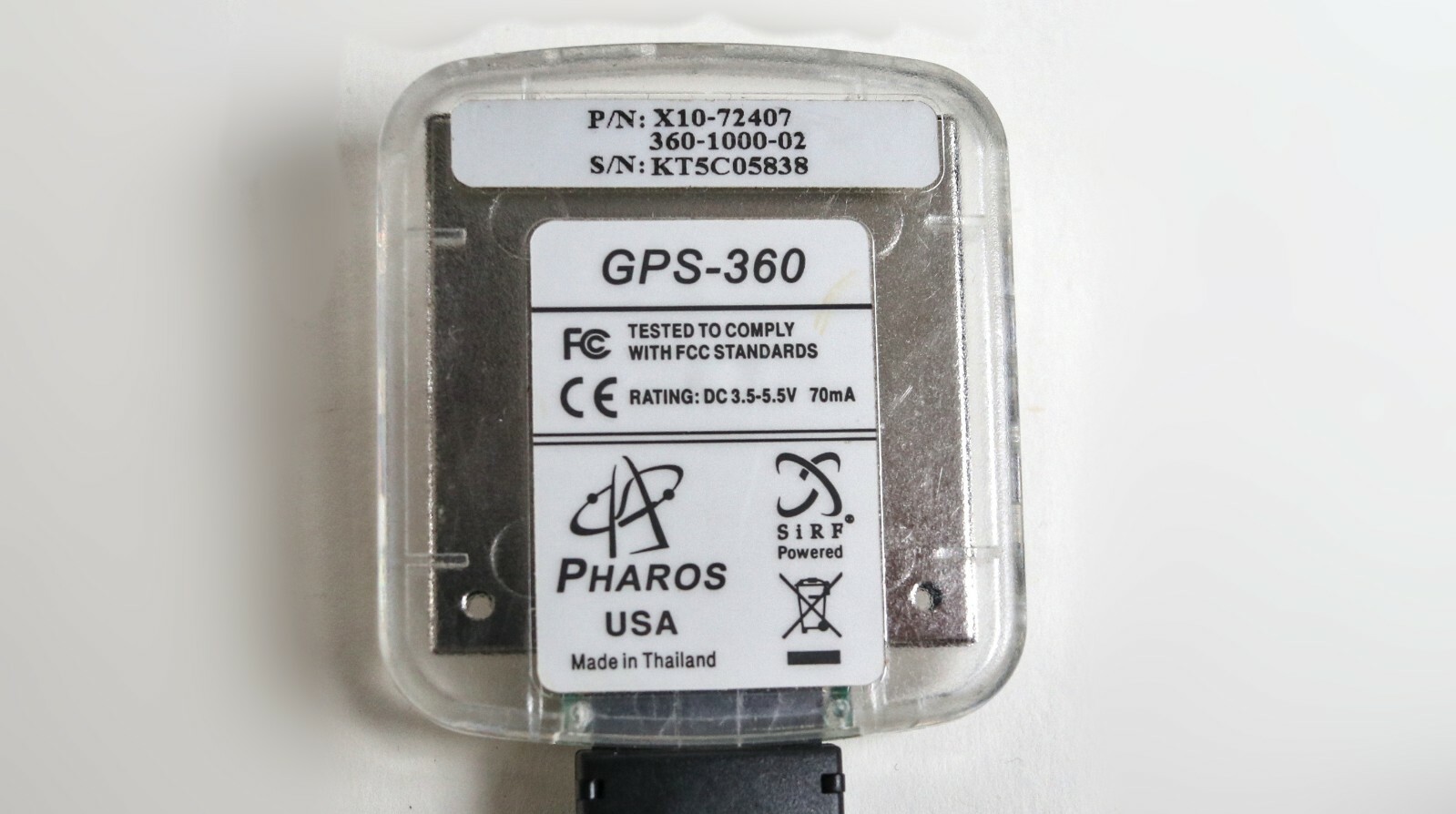 Microsoft GPS-360 GPS Receiver with USB Cable - Pharos | eBay