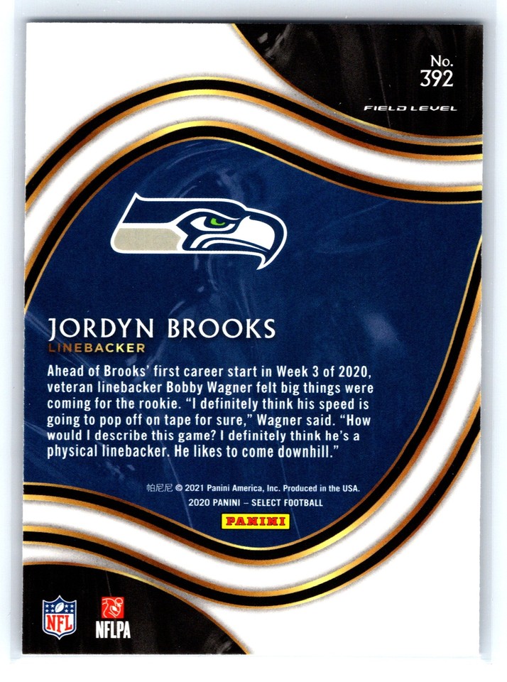 2020 Panini Select #392 RC Jordyn Brooks Seattle Seahawks | eBay