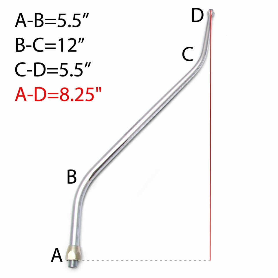 GM TH400 Single Action Shifter Kit 23" Arm w/ Dual Bend and Delux Kno ...