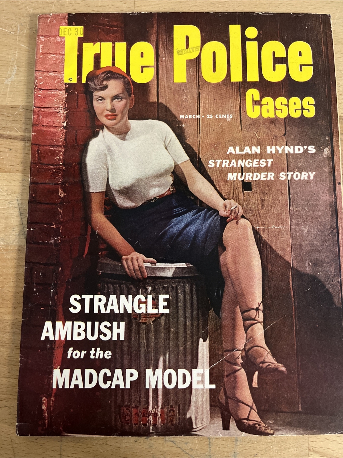 TRUE POLICE CASES MAGAZINE-MARCH/1954-STRANGLE AMBUSH- Strangest Murder ...