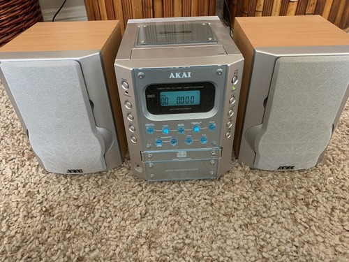 AKAI MX-2800 Micro Stereo System With 2 Speakers CD Cassette | eBay