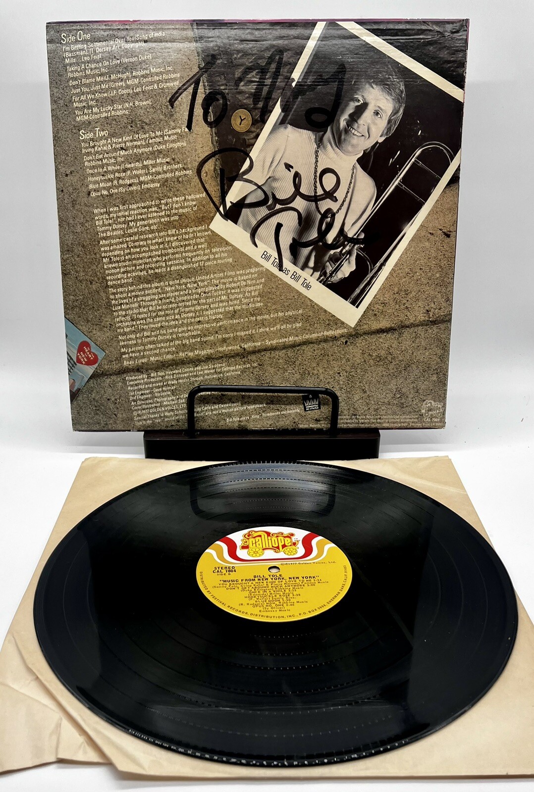 Bill Tole – Music From New York, New York 1977 Calliope Records CAL ...